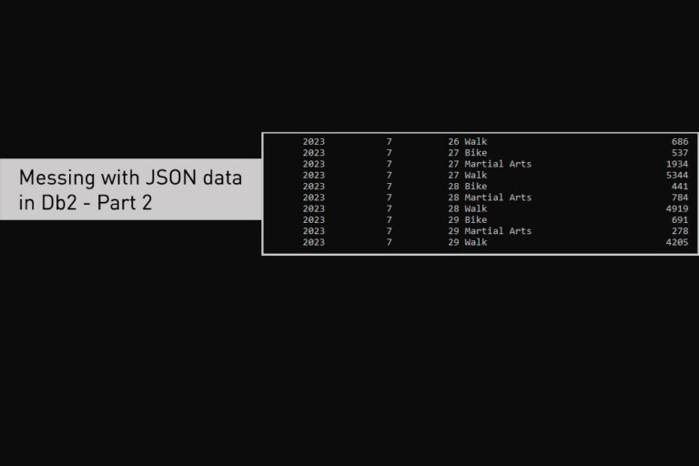 Messing with JSON data in Db2 - Triton Consulting